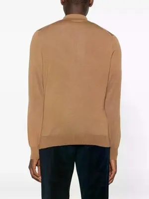GRAN SASSO Half-zip Polo Sweater - Brown