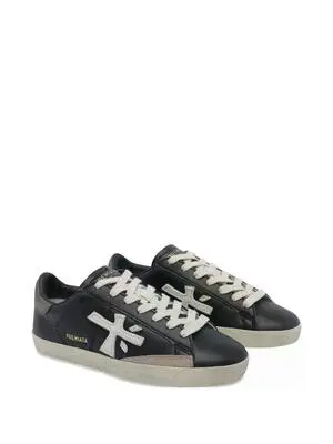 Premiata Logo-detail Round-toe Sneakers