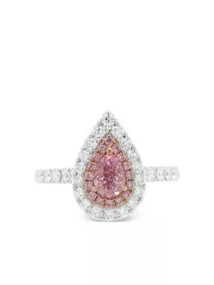 HYT JEWELRY 18k White And Rose Gold Diamond Ring - Silver