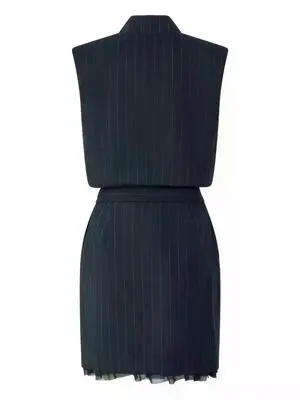 Pinko Pinstripe Wrap Mini Dress