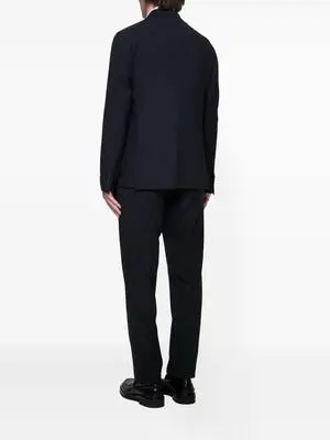 Tagliatore Peak-lapels Drawstring Suit - Blue