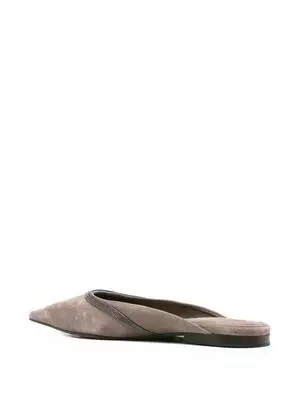 Brunello Cucinelli Monili-chain Suede Mules