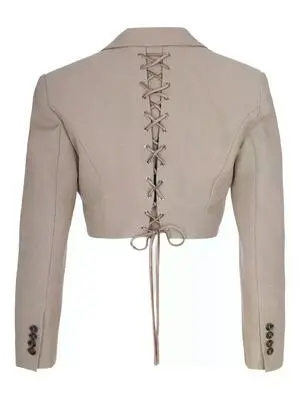 Marella Lace-up Cropped Blazer