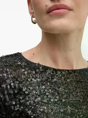 Dkny Sequin Embellished Long-sleeve Top