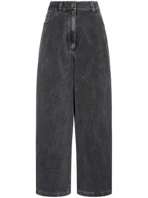 STUDIO TOMBOY Corduroy Wide-leg Trousers - Grey