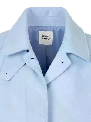 STUDIO TOMBOY Balmacaan Single-breasted Coat - Blue