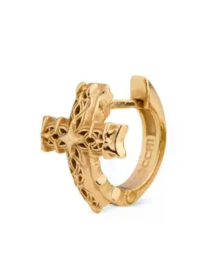 Emanuele Bicocchi Notre-dame Cross Hoop Earring - Gold