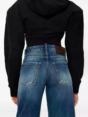Dsquared2 Graphic Print Cropped Hoodie