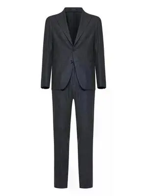 Tagliatore Peak-lapels Drawstring Suit