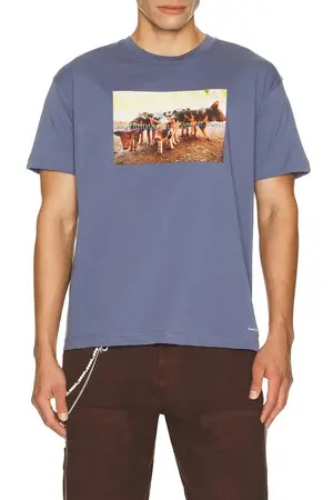 SKY HIGH FARM WORKWEAR Pigs Farm Tee In Blue
