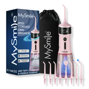 MYSMILE Lp221 Cordless Professional Water Flosser With Uvc Sterilizable - Pink