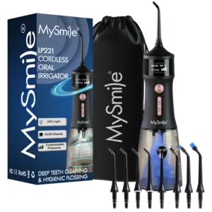 MYSMILE Lp221 Cordless Professional Water Flosser With Uvc Sterilizable - Black