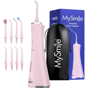 MYSMILE Lp211 Portable Cordless Water Flosser With 5 Modes - Pink