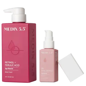 MEDIX 5.5 Retinol Body Lotion & 3% Hyaluronic Acid Serum Anti Wrinkle Hydration 2pc Set - One-color