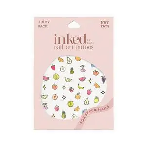 INKED BY DANI Juicy Nail Art Temporary Tattoo Pack - One-color