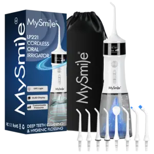 MYSMILE Lp221 Cordless Professional Water Flosser With Uvc Sterilizable - White