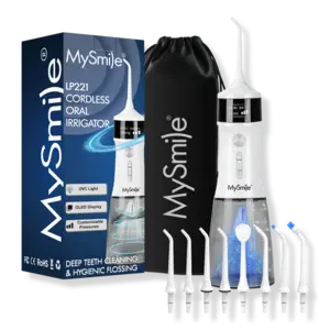 MYSMILE Lp221 Cordless Professional Water Flosser With Uvc Sterilizable - White
