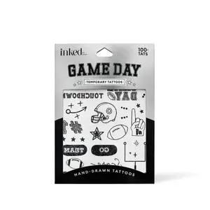 INKED BY DANI Game Day Touchdown Temporary Tattoo Pack - One-color