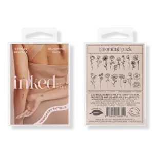 INKED BY DANI Blooming Temporary Tattoo Pack - One-color