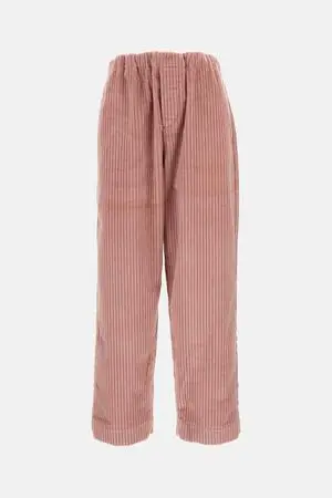 META CAMPANIA COLLECTIVE Wide-ribbed Velvet Trousers - Rosa