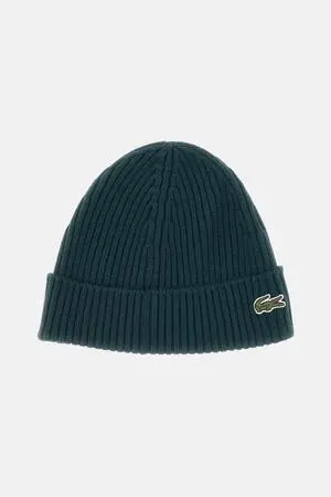 Lacoste Ribbed Wool Cap Green