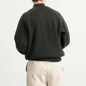 Jacquemus Wool Cashmere Knitted Bomber Jacket - Dark Khaki