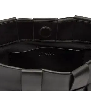 ST. AGNI Woven Mini Tote - Black