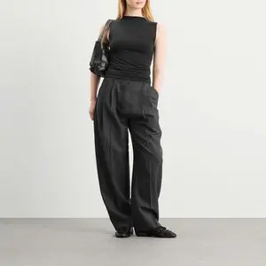 ST. AGNI Woven Mini Tote - Black
