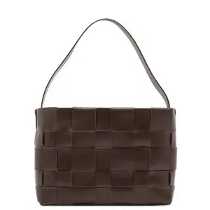 ST. AGNI Woven Mini Tote - Chocolate