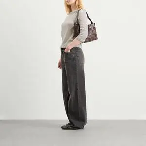 ST. AGNI Woven Mini Tote - Chocolate