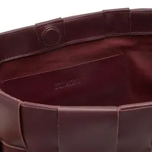 ST. AGNI Woven Mini Tote - Plum