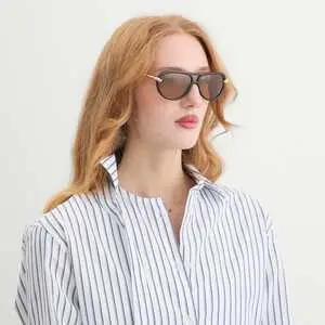Bottega Veneta Bv1418s Knot Sunglasses - Black/gold/yellow