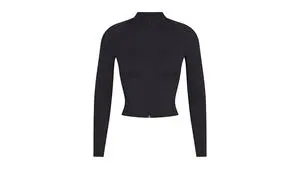 Nike X Skims Matte Mock Neck Full Zip Jacket - Obsidian
