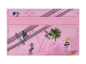 LOUIS VUITTON Double Card Case - Skateboard/pink