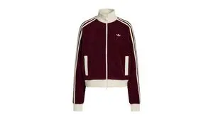 Adidas Velour Knit Track Top - Maroon