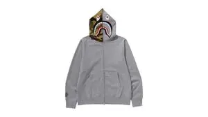 A BATHING APE 1st Shark Full Zip Hoodie - Gray
