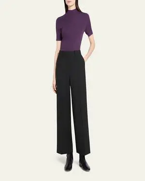 Theory Classic Straight-leg Good Wool Pants
