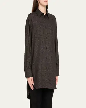A.L.C. Spence Button-front Tunic - Dkbrwn