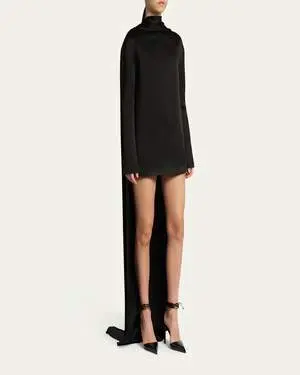 TOM FORD Crepe High-low Dress With Scarf Detail