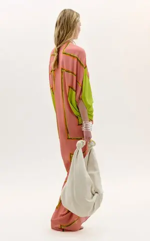 Silvia Tcherassi Fiore Gathered Crepe Maxi Dress