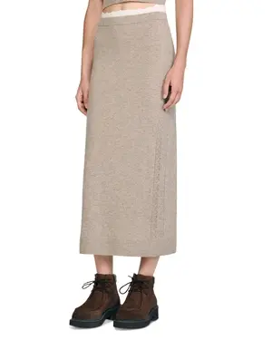 Sandro Two Tone Midi Dress