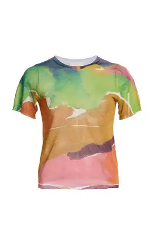 Ulla Johnson Sana Printed Cotton-blend Top