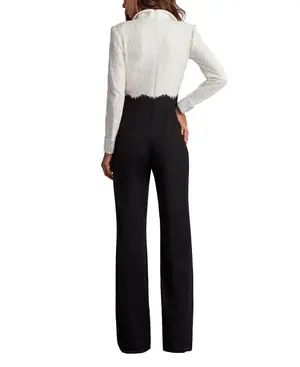 Tadashi Shoji Deacon Collar Jumpsuit - Ivory
