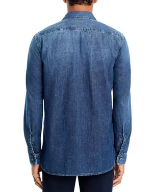 BOSS X Beckham Denim Regular Fit Button Down Shirt