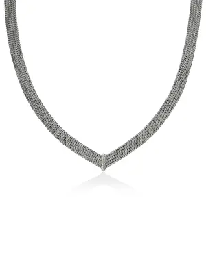 John Hardy Sterling And Diamond Link Necklace - Silver
