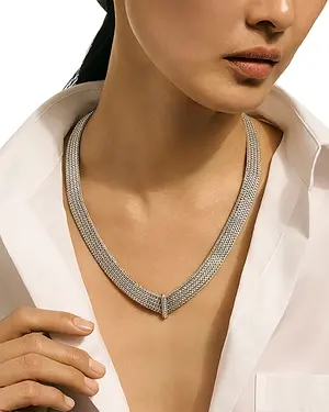 John Hardy Sterling And Diamond Link Necklace