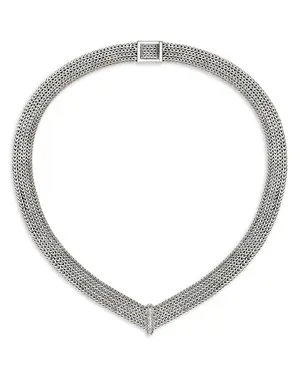 John Hardy Sterling And Diamond Link Necklace