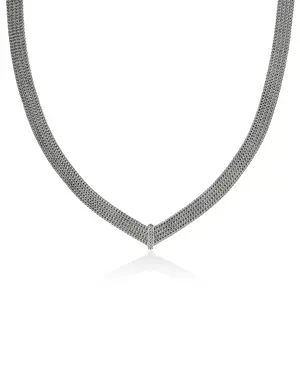 John Hardy Sterling And Diamond Link Necklace
