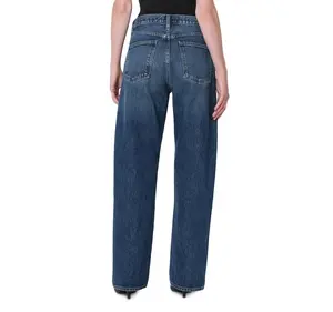 AGOLDE Arc High-rise Wide Leg Jeans - Short Wave