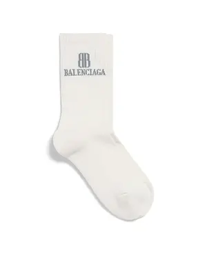 Balenciaga Nano Bb Socks - Dirty White/black